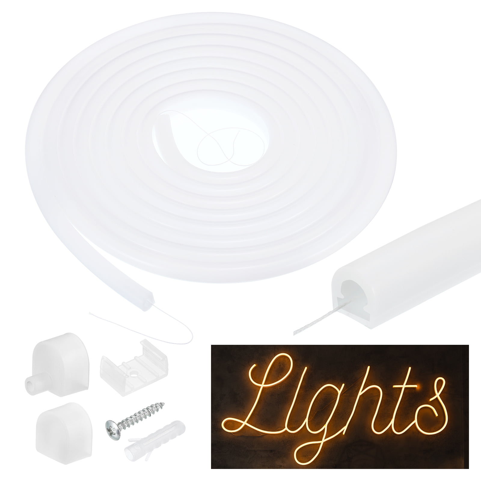 Uxcell LED Diffuser Channel, 16.5ft/5Meter 10mm LED Installations LED ...
