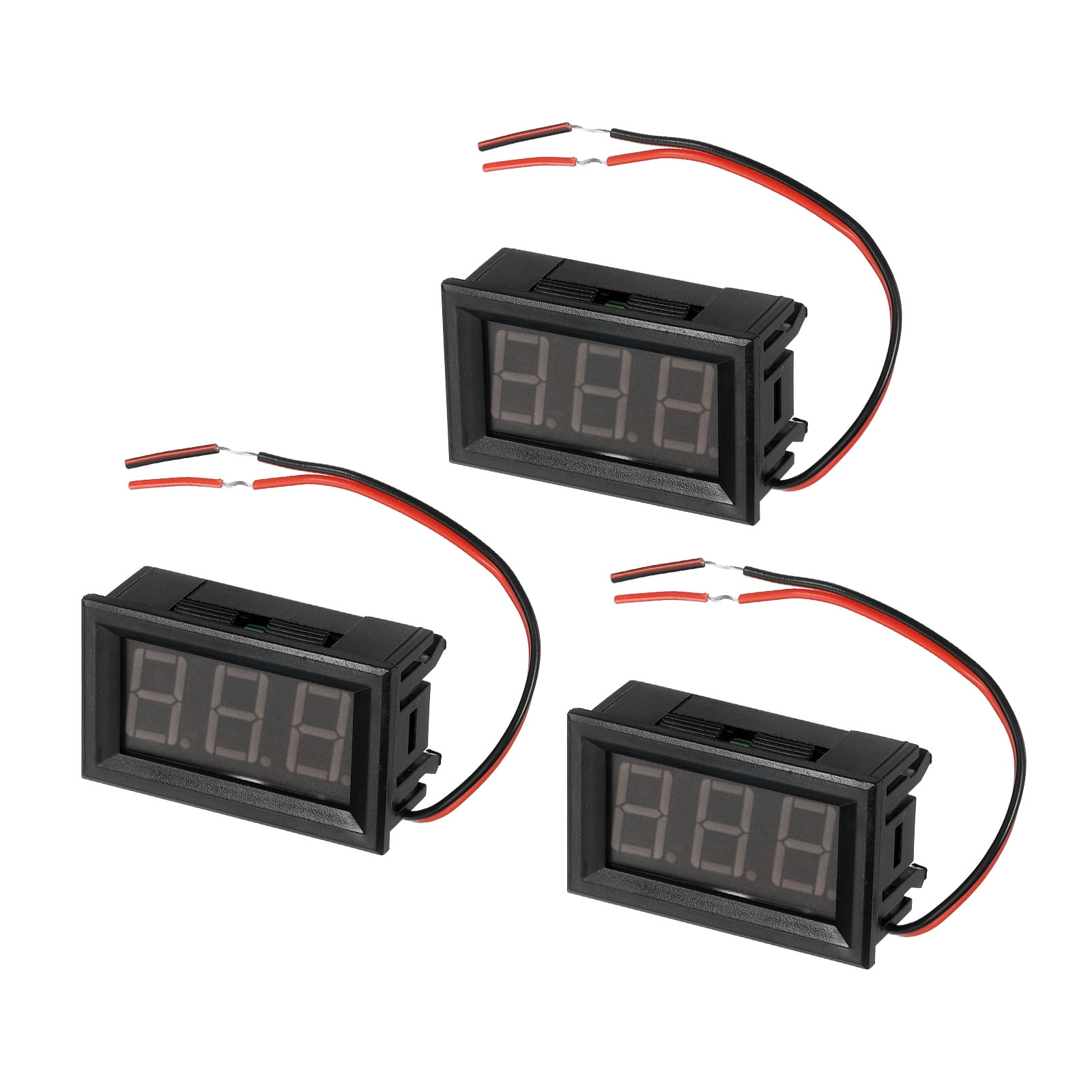 Uxcell LED Digital Voltage Meter 2-Wires AC70V-500V Red Blue Green ...
