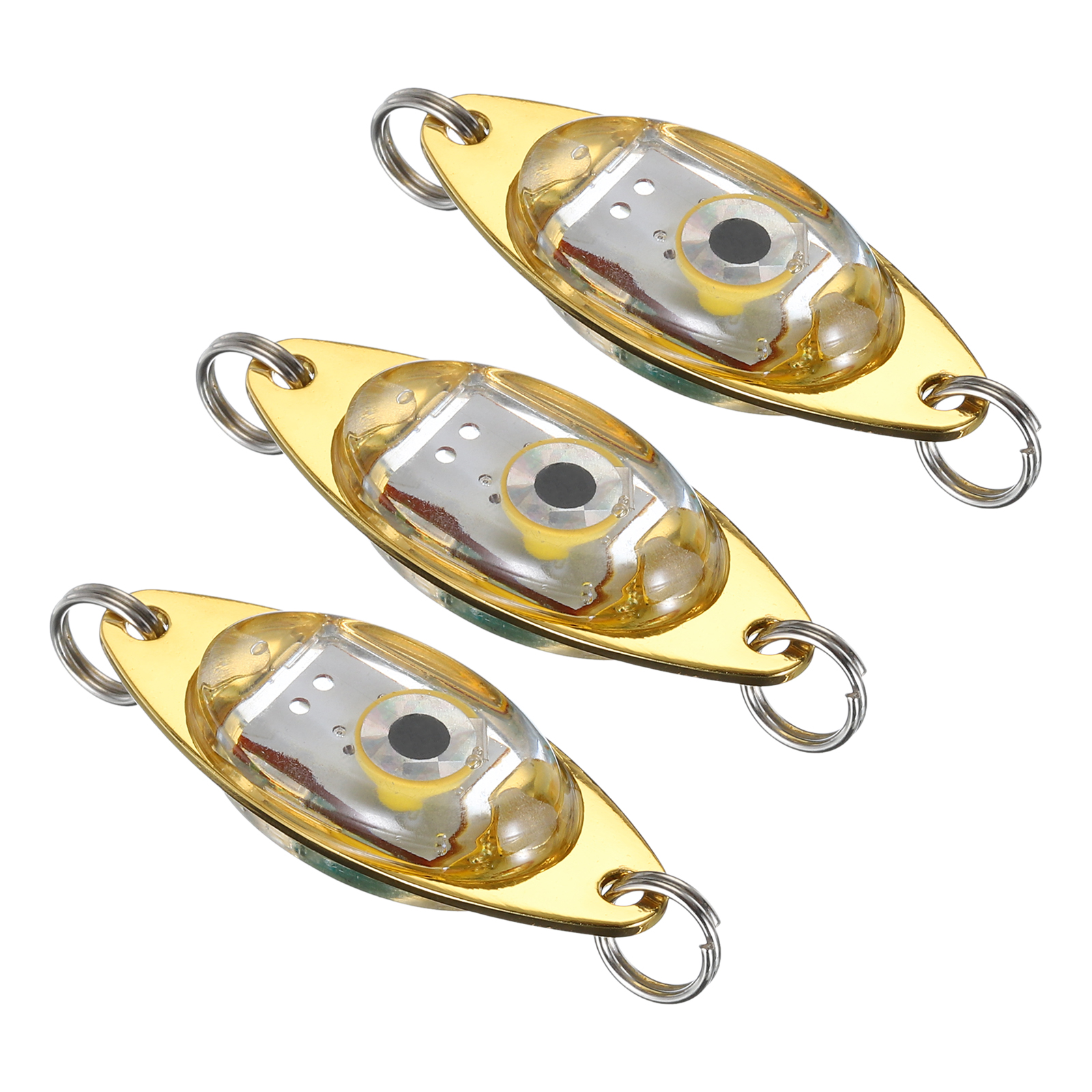 Uxcell LED Fishing Lure Light, Waterproof Eye Shape LED Lighted Bait ...