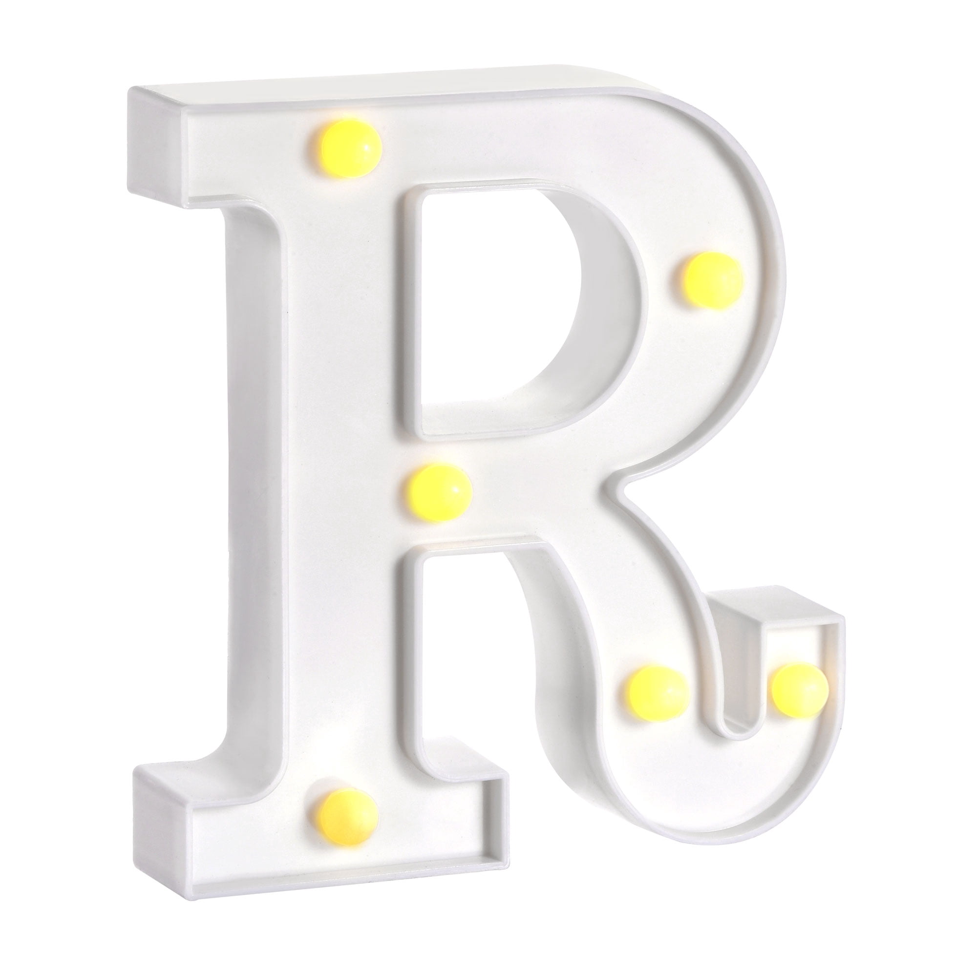 Uxcell LED Letter Lights Battery Powered for Night Light Party White ...