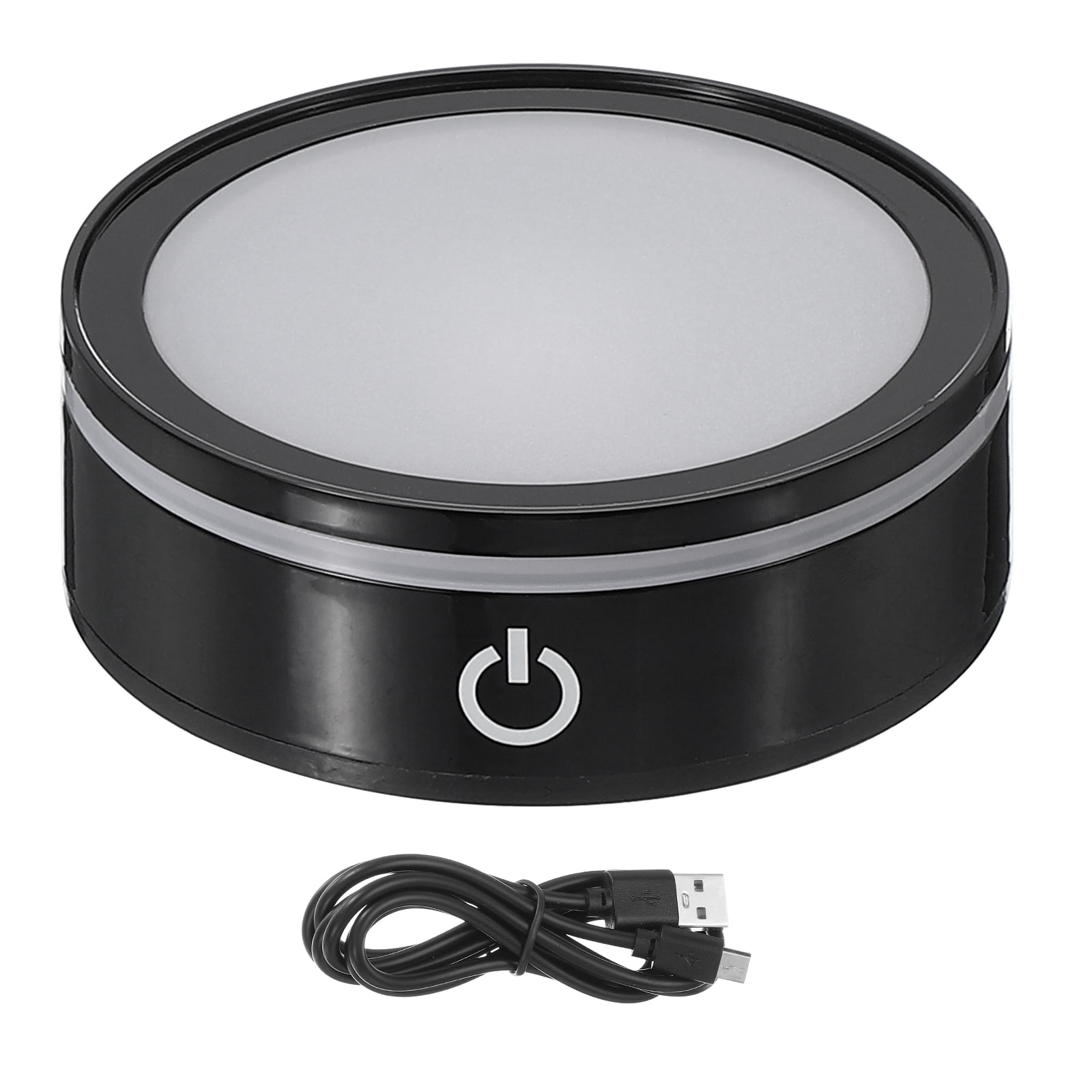 Uxcell LED Light Base Non-Slip Round Display Stand, LED 6 Lighting Mode ...