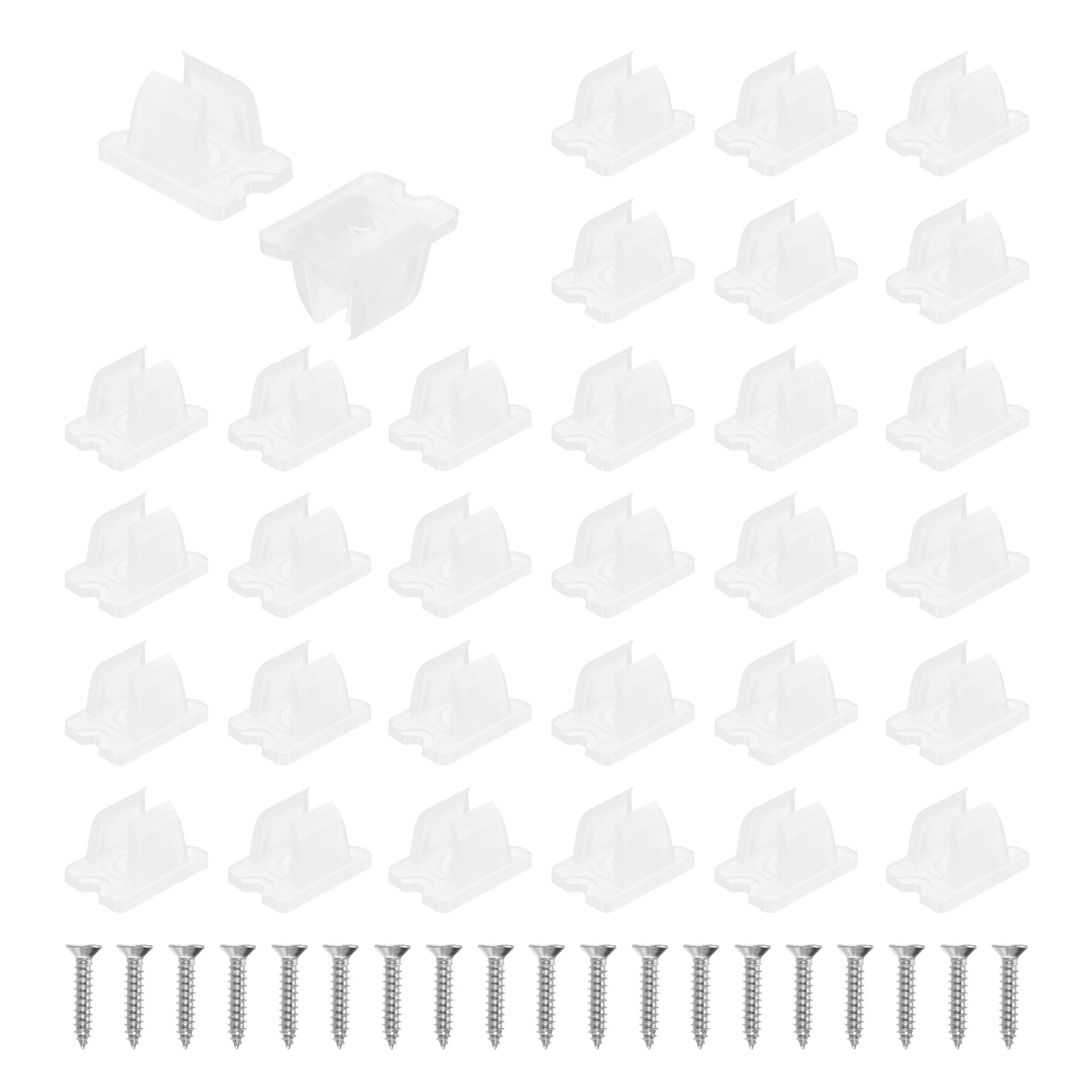 Uxcell LED Neon Mounting Clips Holder, Fixing Clamps Fit 8x16mm LED ...