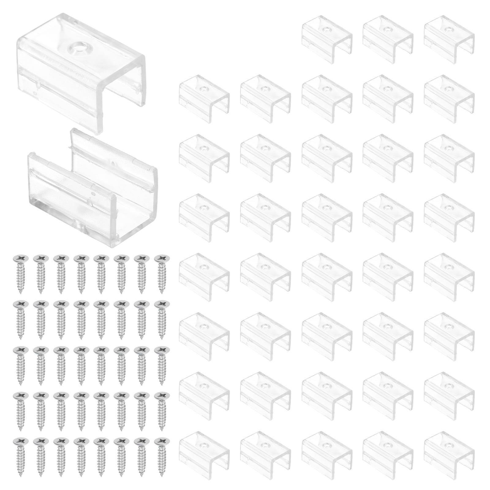 Uxcell LED Neon Mounting Clips Holder, Fixing Clamps for 12mm-12.5mm ...