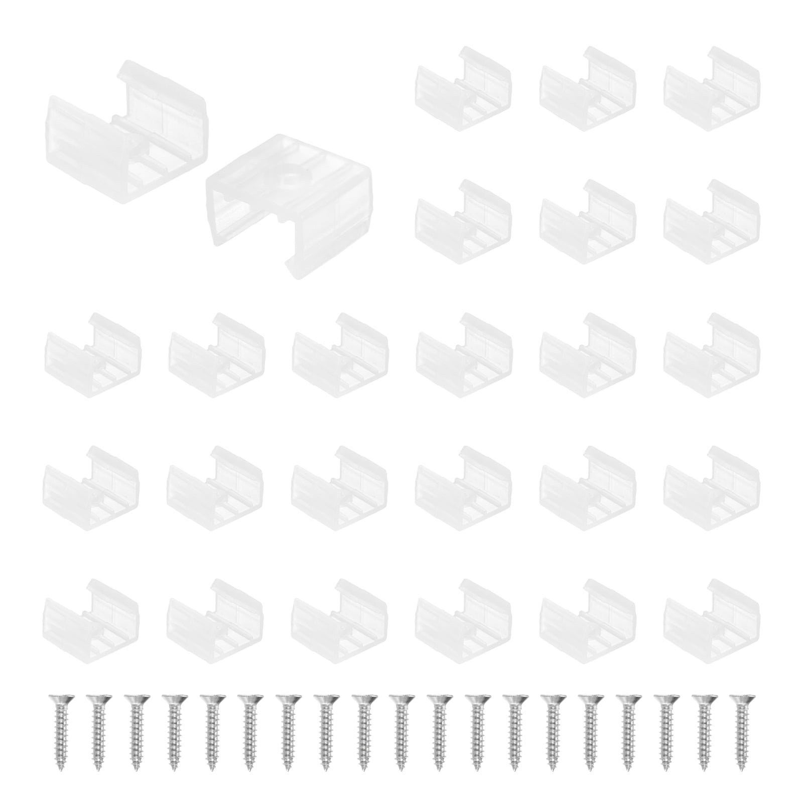 Uxcell LED Neon Mounting Clips Holder, Fixing Clamps for 12mm-14mm ...