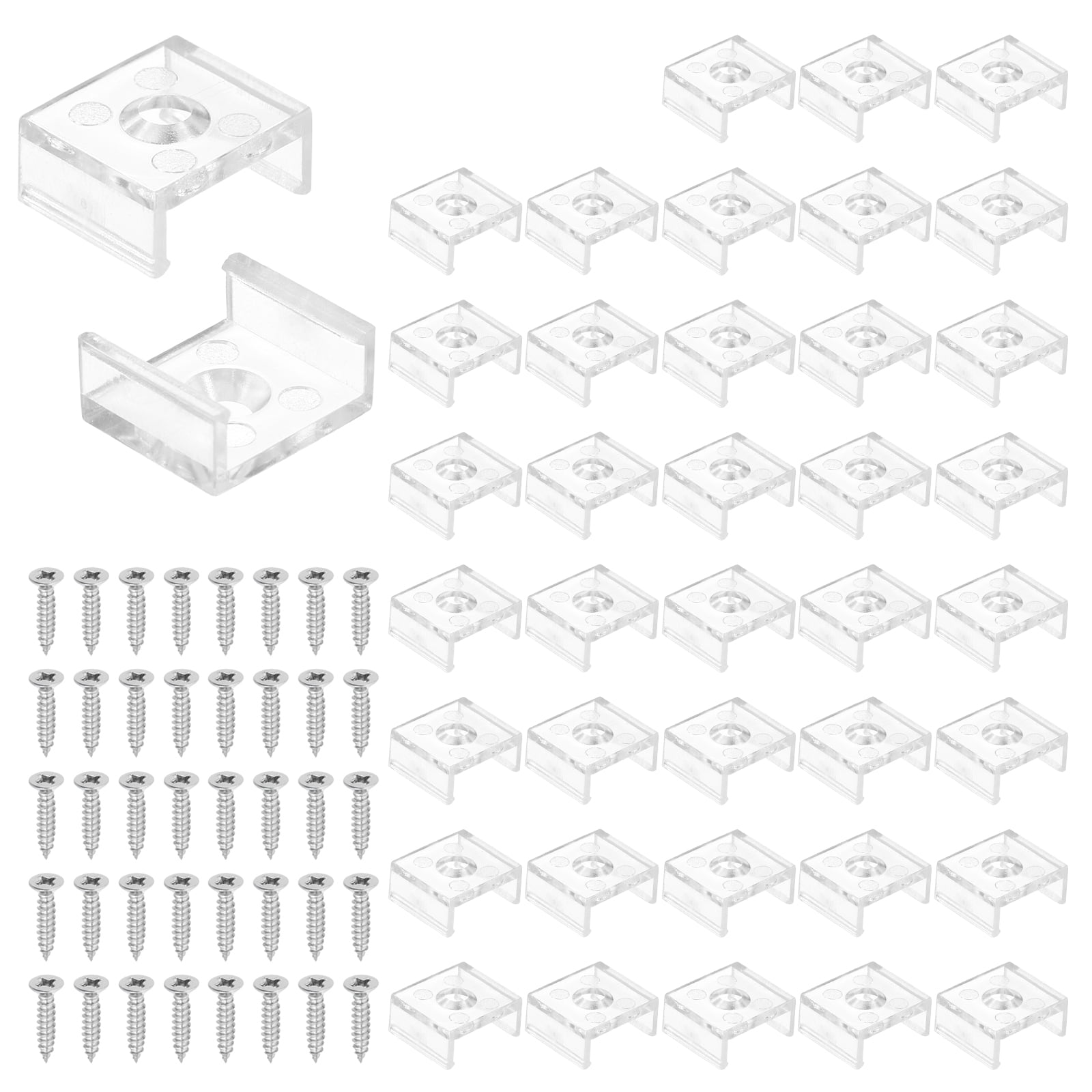 Uxcell LED Neon Mounting Clips Holder, Fixing Clamps for 13mm Width LED ...