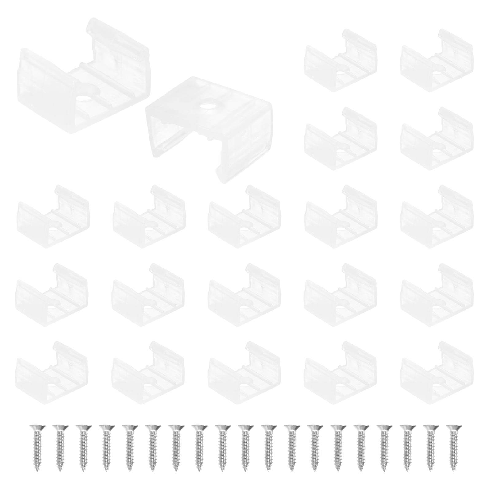 Uxcell LED Neon Mounting Clips Holder, Fixing Clamps for 14mm-17mm ...