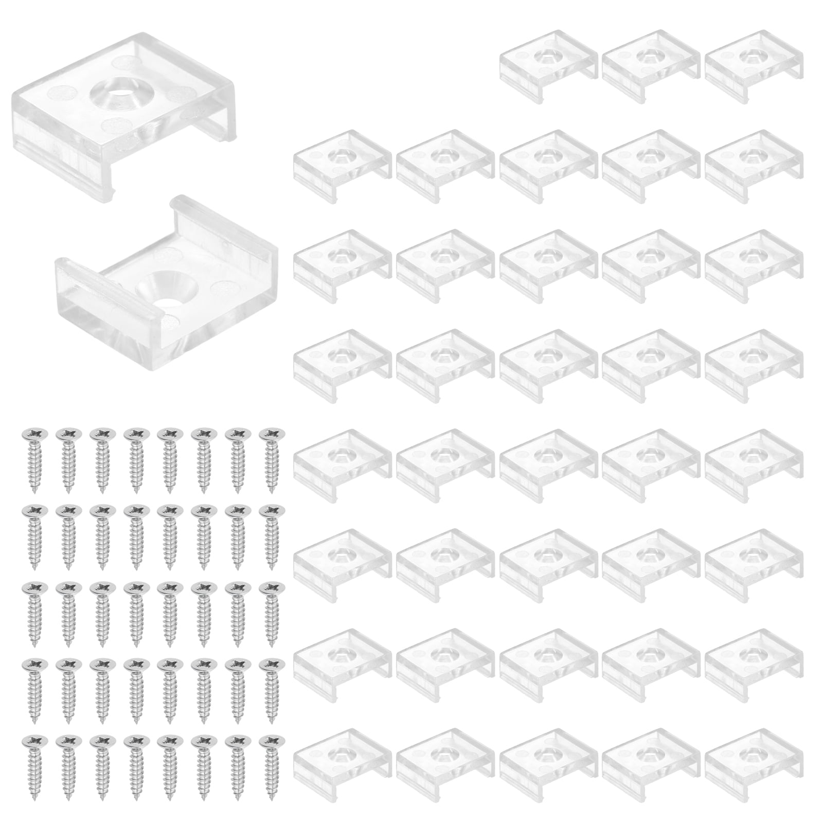 Uxcell LED Neon Mounting Clips Holder, Fixing Clamps for 15mm Width LED ...