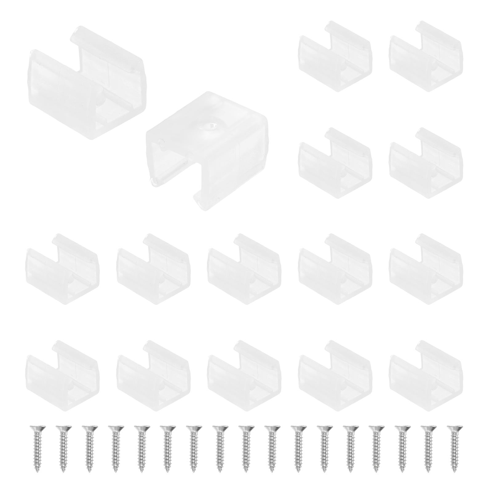 Uxcell LED Neon Mounting Clips Holder, Fixing Clamps for 8mm-10mm Width ...