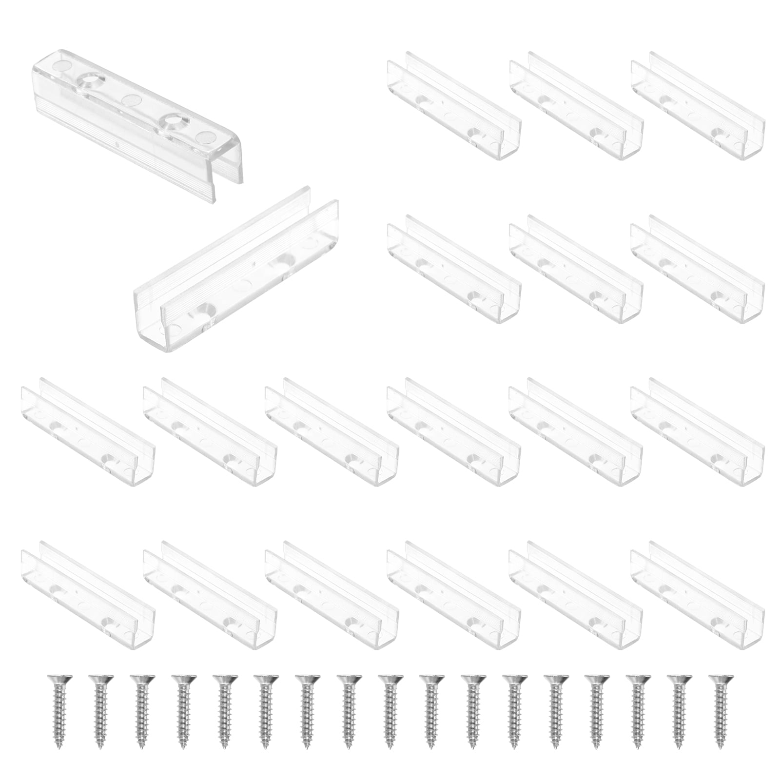 Uxcell LED Neon Mounting Clips Holder, Fixing Clamps for 8mm Width LED ...