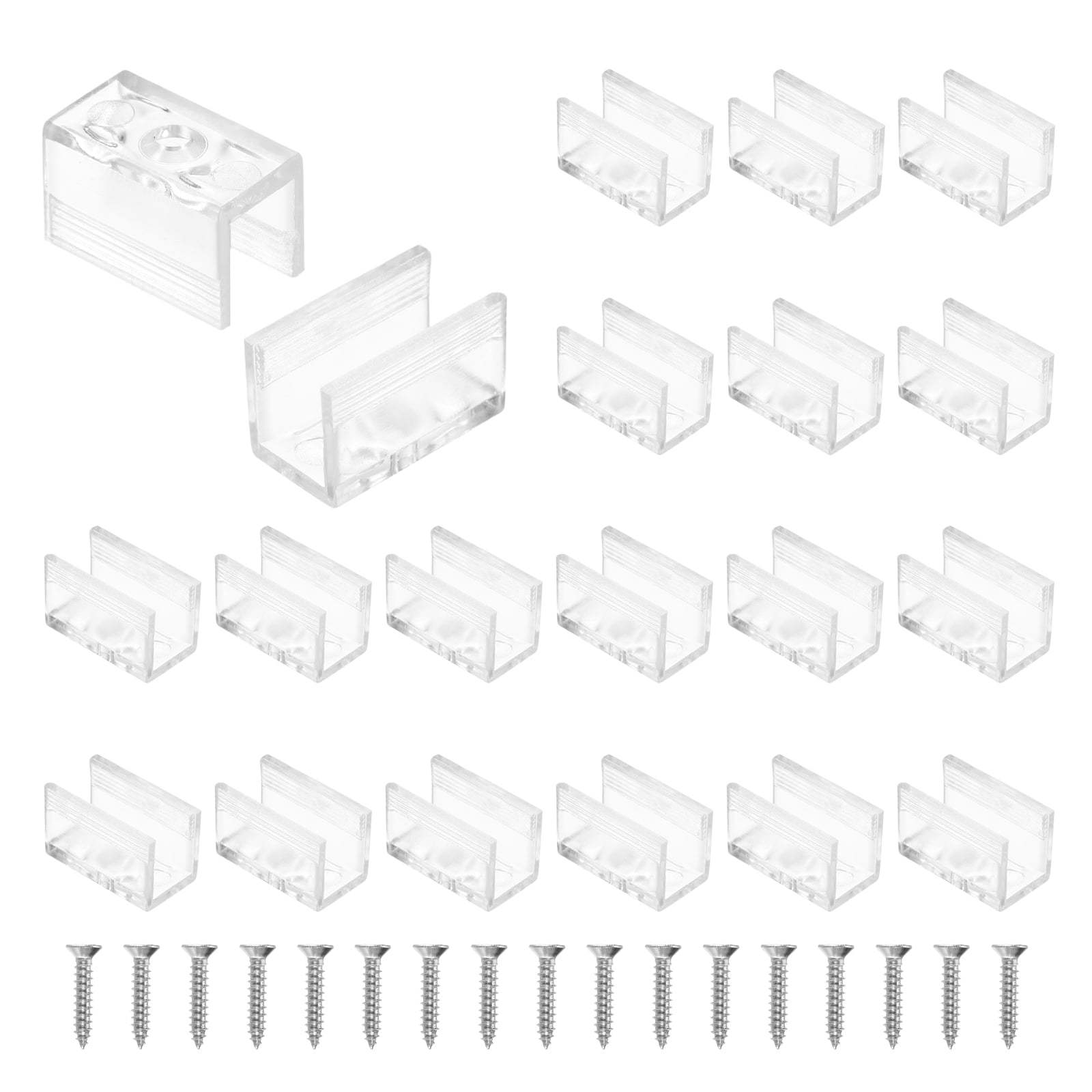 Uxcell LED Neon Mounting Clips Holder, Fixing Clamps for 8mm Width LED ...
