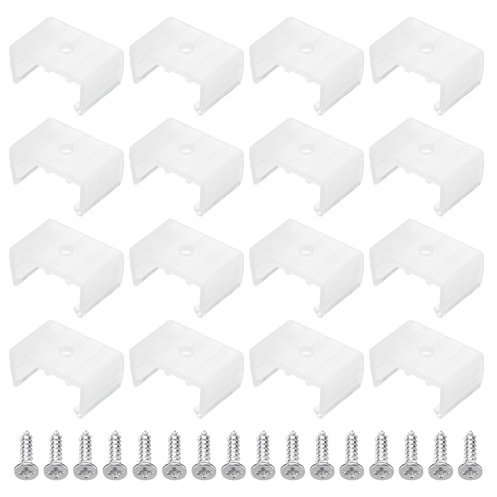 Uxcell LED Neon Mounting Clips Holder Mounting Bracket Fit 18mm to 20mm ...