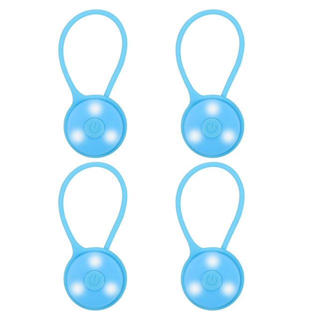 Uxcell LED Running Light, 4 Pack Silicone Rope Bike Safety Light ...