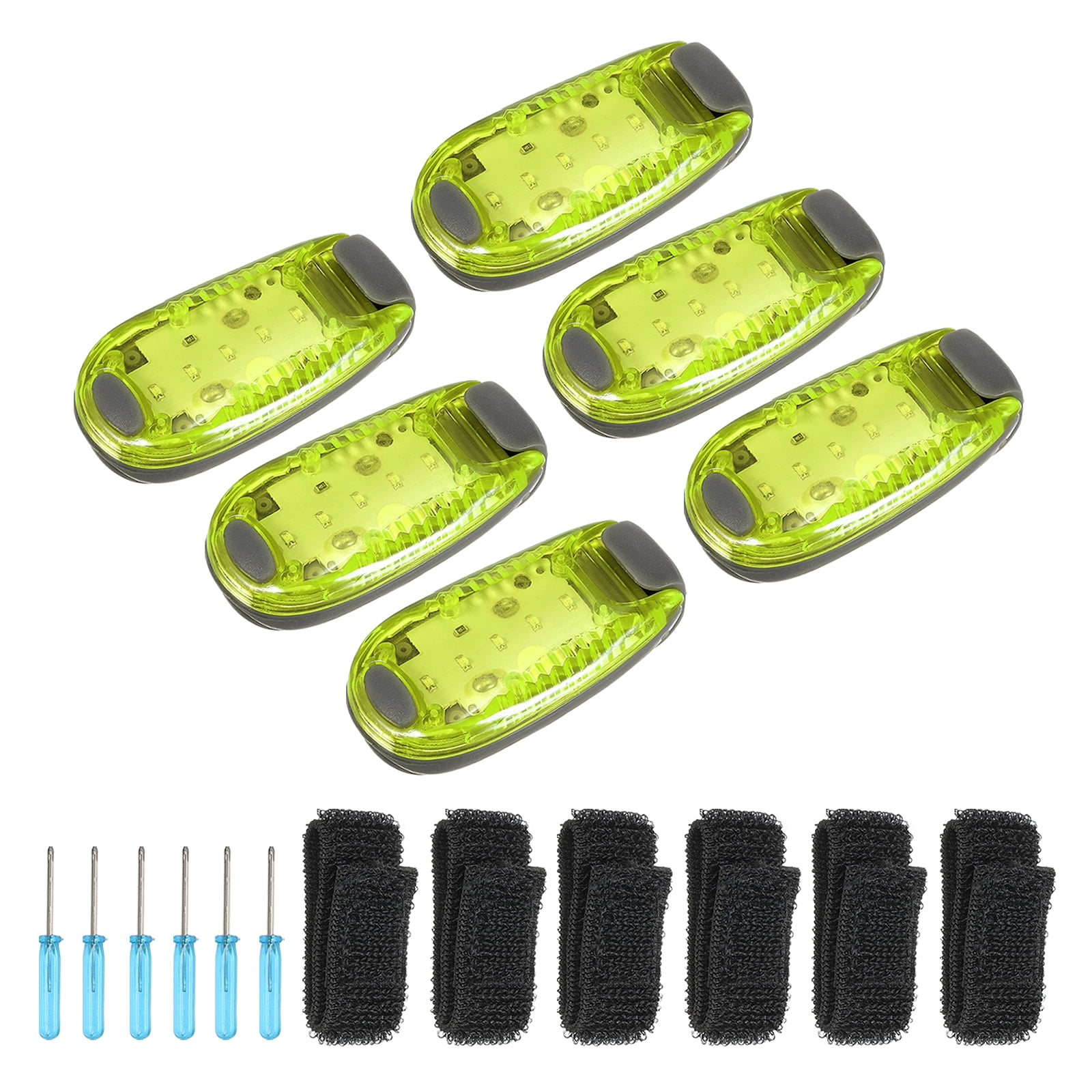 Uxcell LED Safety Light, 6 Pack Bicycle Tail Light Running LED Lights ...