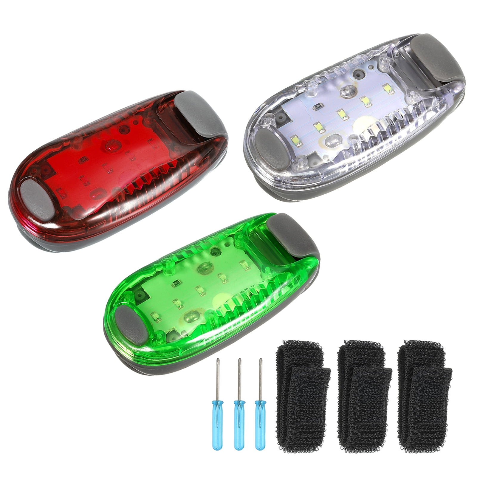 Uxcell LED Safety Light, Bicycle Tail Light Running LED Lights White ...
