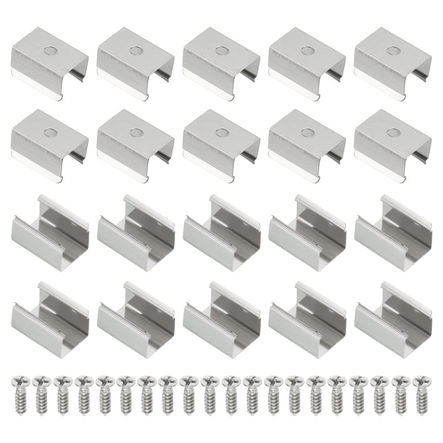 Uxcell LED Strip Clips, 120pcs Stainless Steel Mounting Brackets Fixing ...