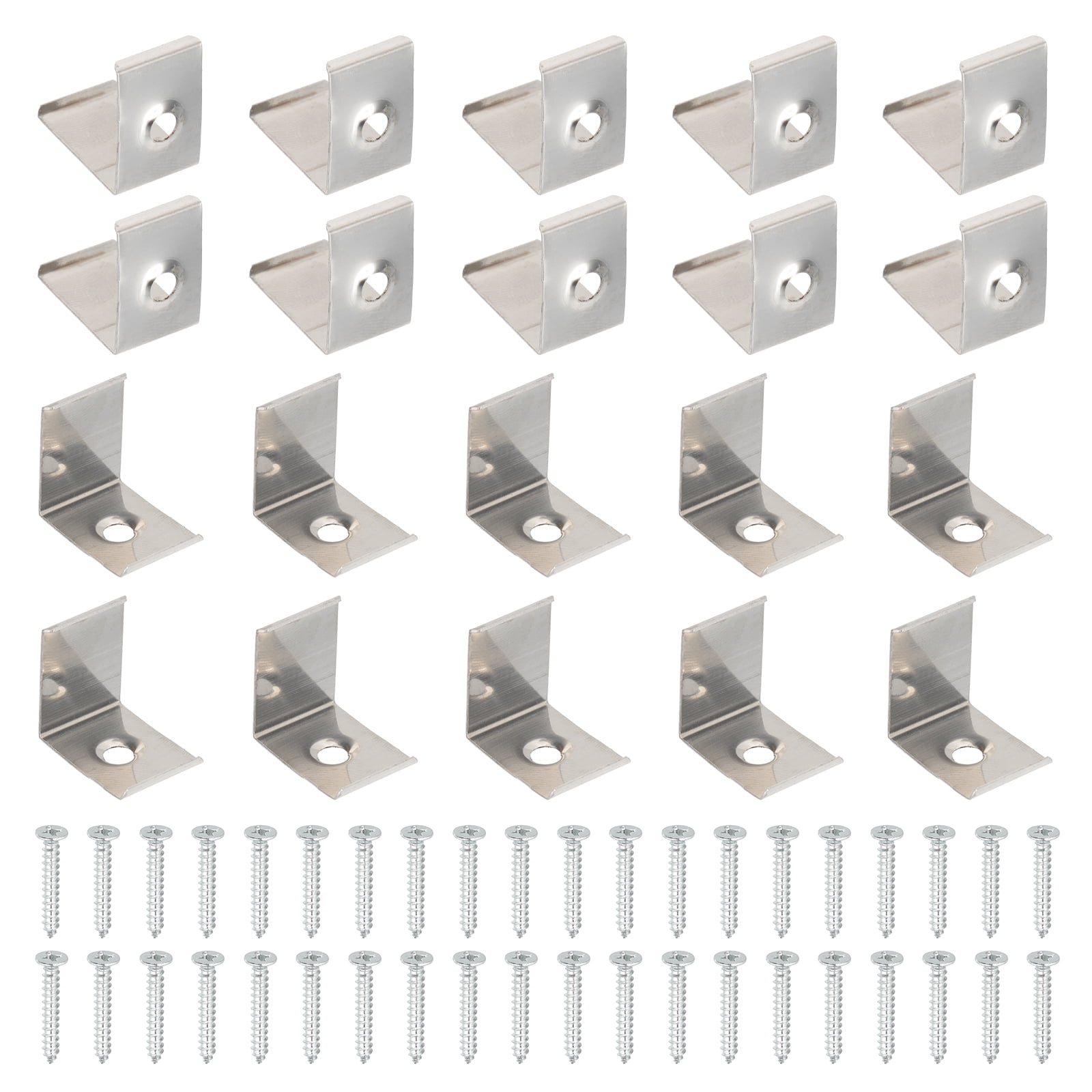 Uxcell LED Strip Clips, 30pcs Stainless Steel Mounting Brackets for ...