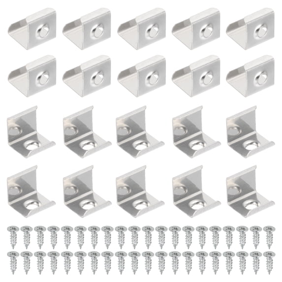 Uxcell LED Strip Clips, 30pcs Stainless Steel Mounting Brackets for ...