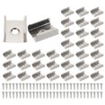 Uxcell LED Strip Clips, 50pcs Stainless Steel Mounting Brackets for ...