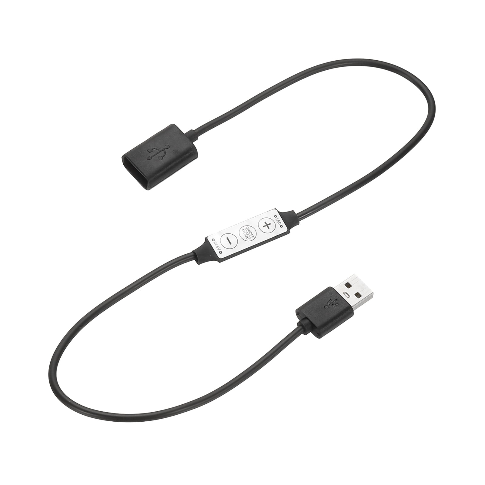 Uxcell LED Strip Dimmer, DC 5V 6A Rotary Brightness Controller with USB ...