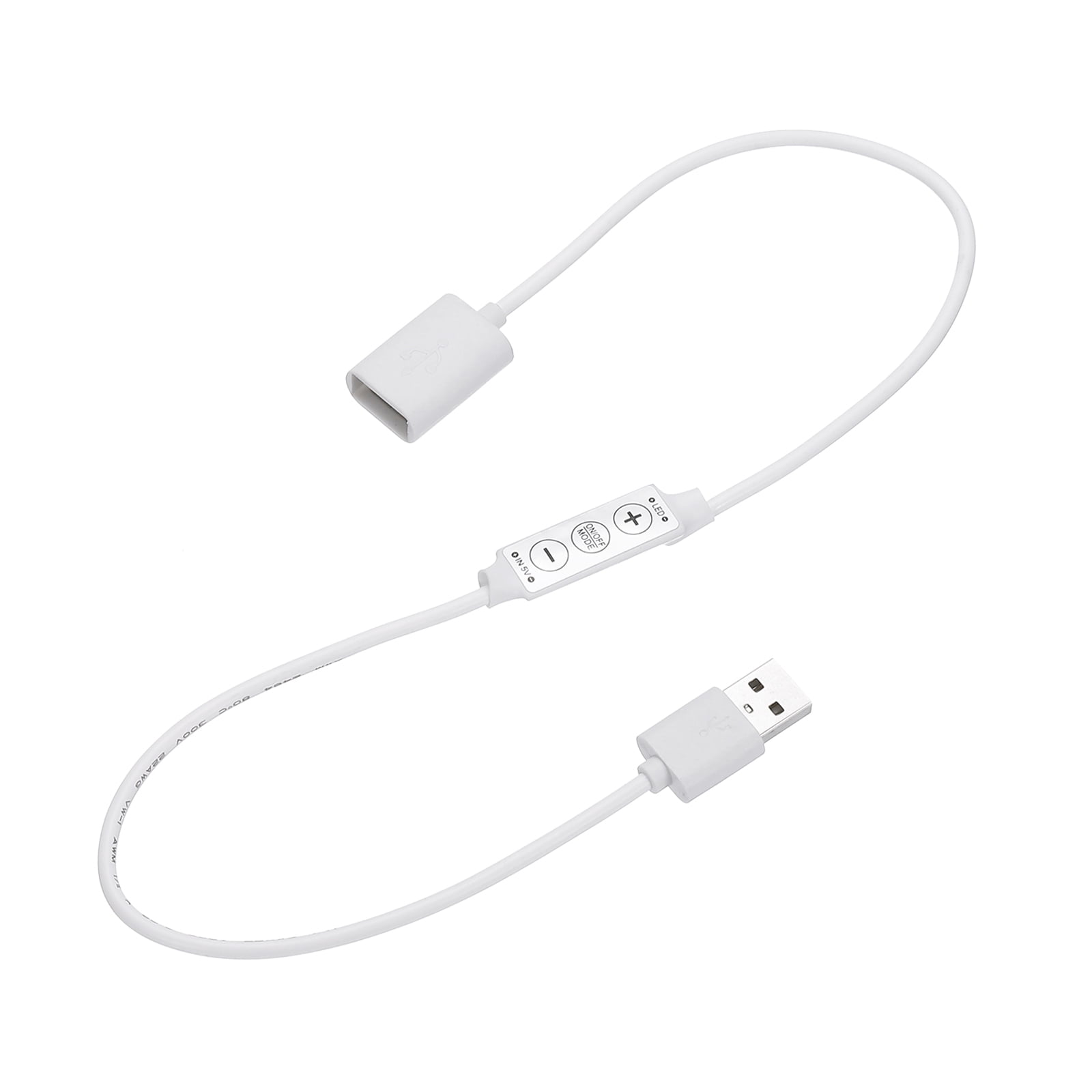 Uxcell LED Strip Dimmer, DC 5V 6A Rotary Brightness Controller with USB ...