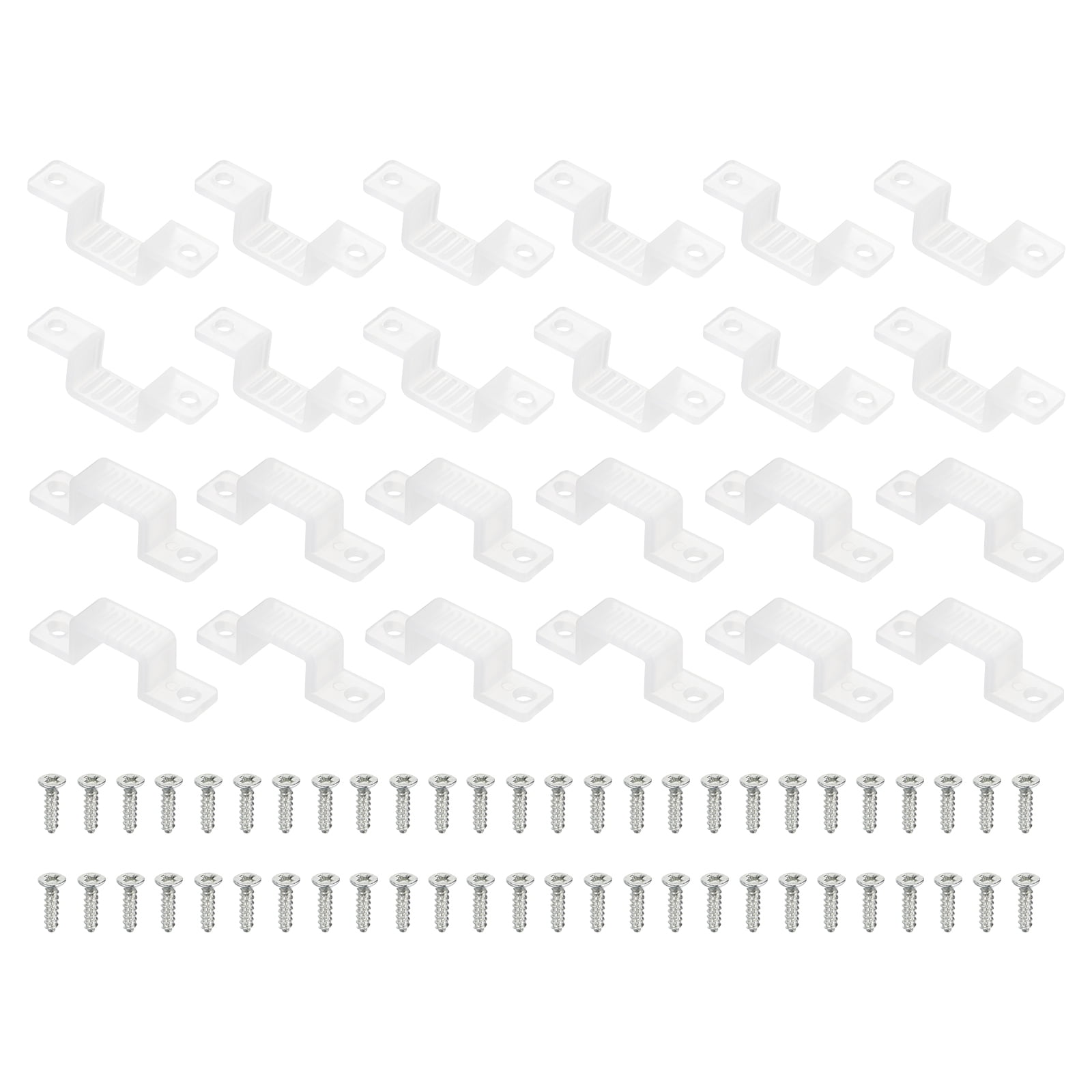 Uxcell LED Strip Light Clips, 100 Pack Mounting Bracket Hard Fixing ...