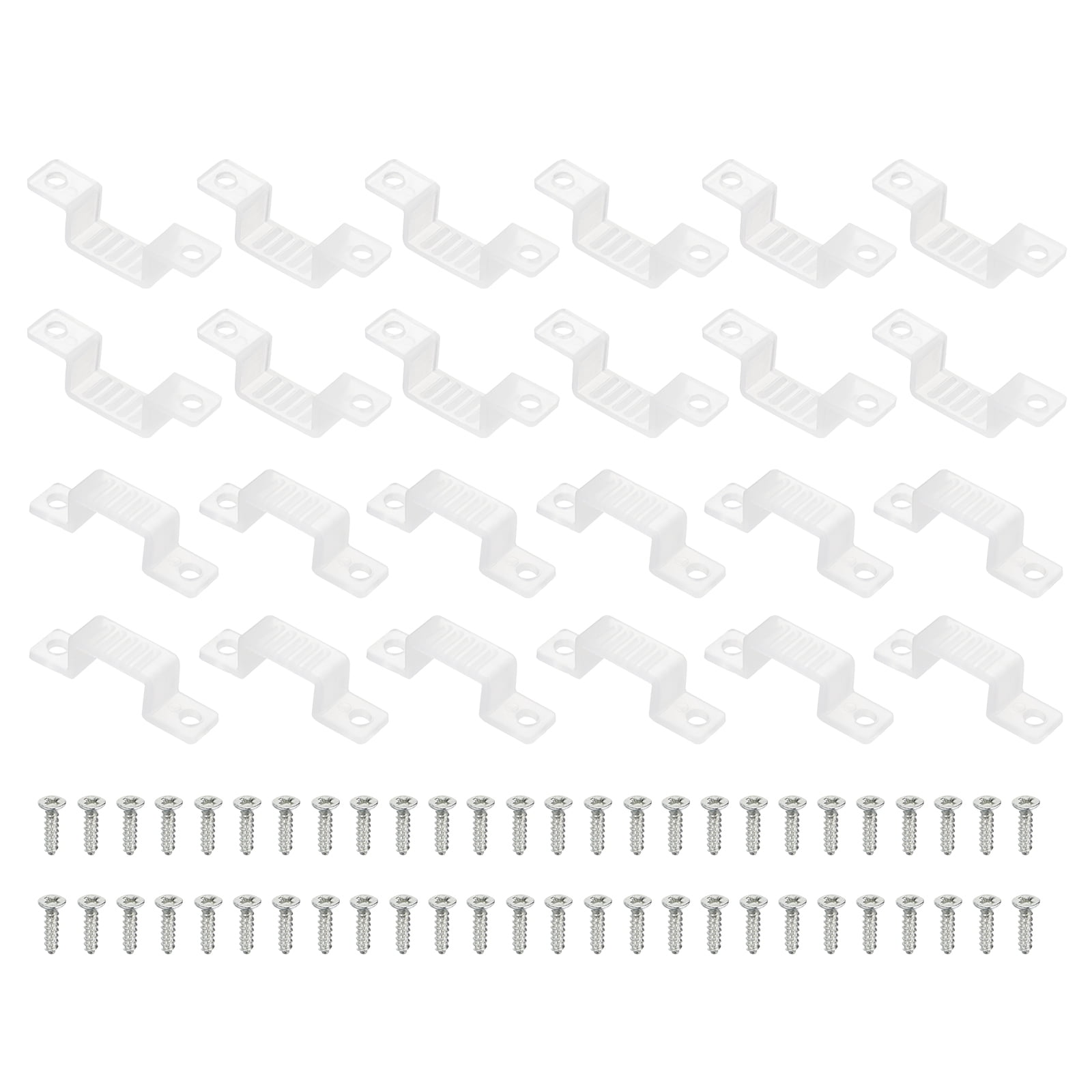 Uxcell LED Strip Light Clips, 100 Pack Mounting Bracket Hard Fixing ...