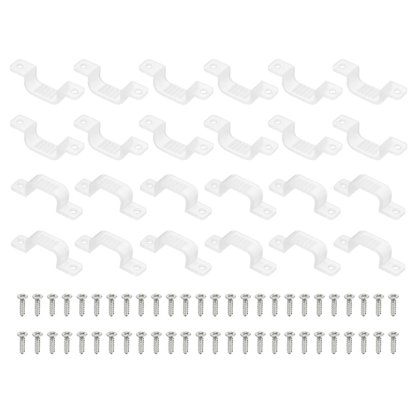 Uxcell LED Strip Light Clips, 100 Pack Mounting Bracket Hard Fixing ...