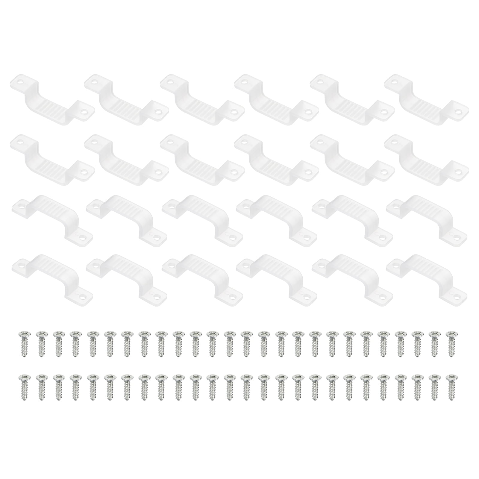 Uxcell LED Strip Light Clips, 100 Pack Mounting Bracket Hard Fixing ...