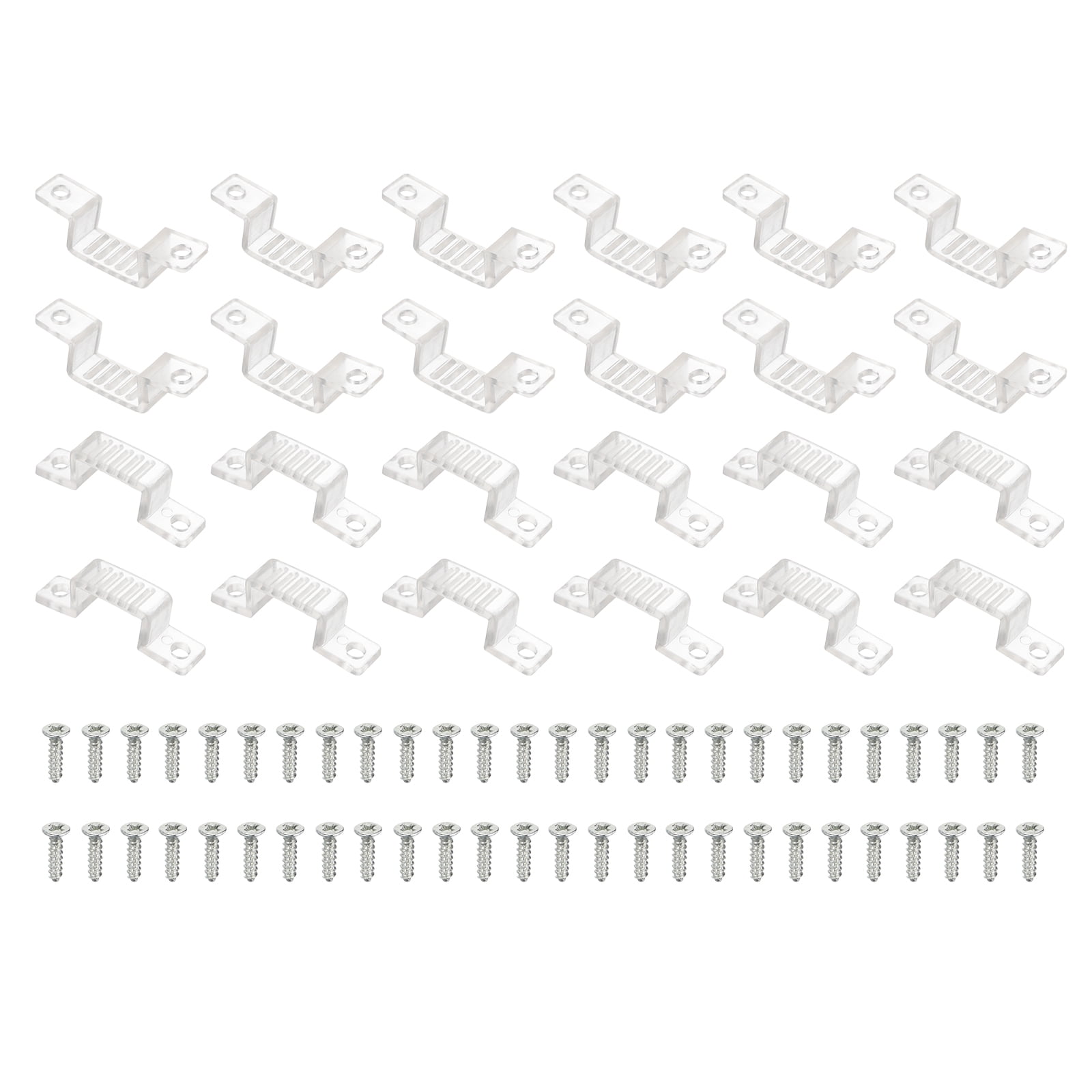 Uxcell LED Strip Light Clips, 100 Pack Mounting Bracket Soft Fixing ...