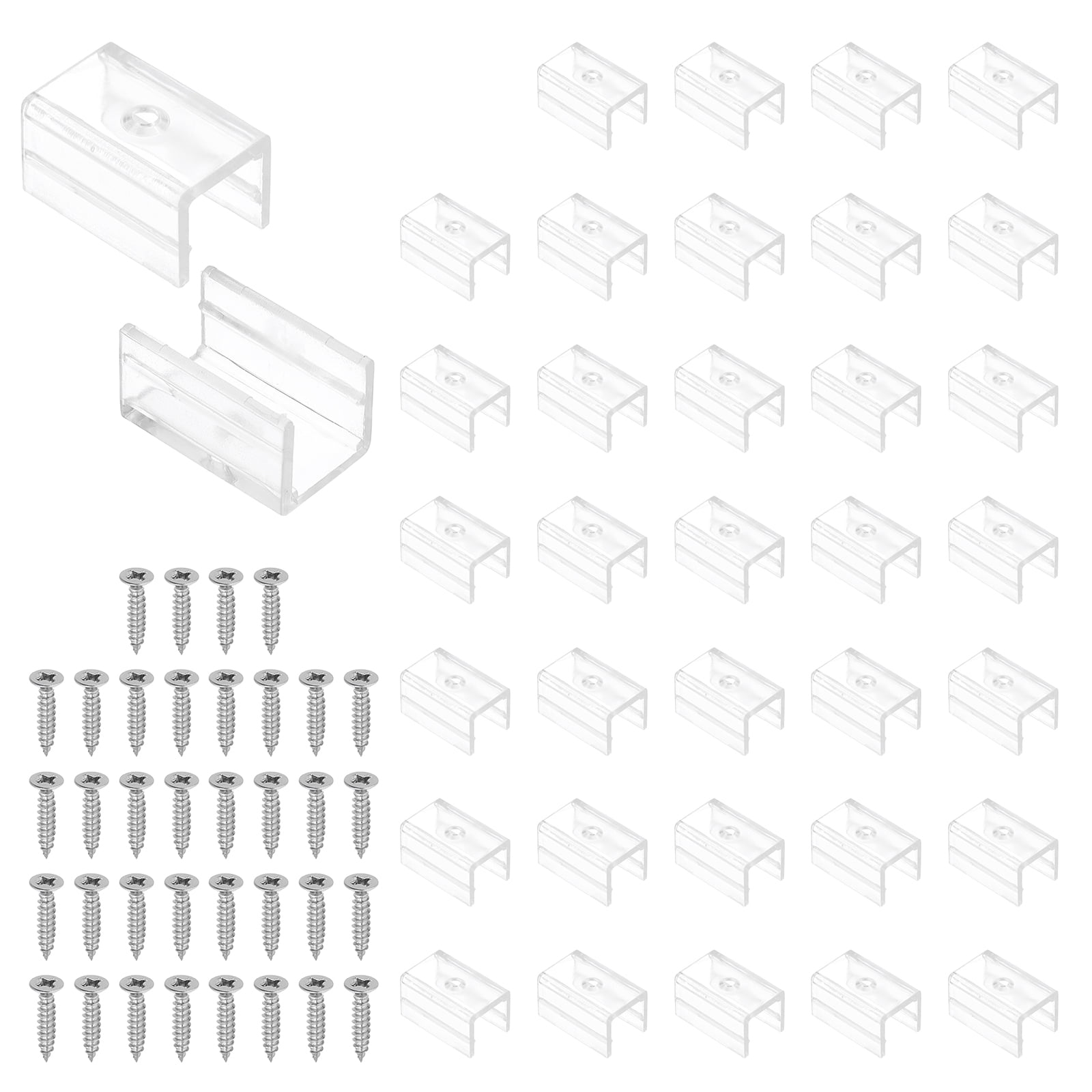Uxcell LED Strip Light Clips, 36 Pack Mounting Bracket Fixing Clips ...