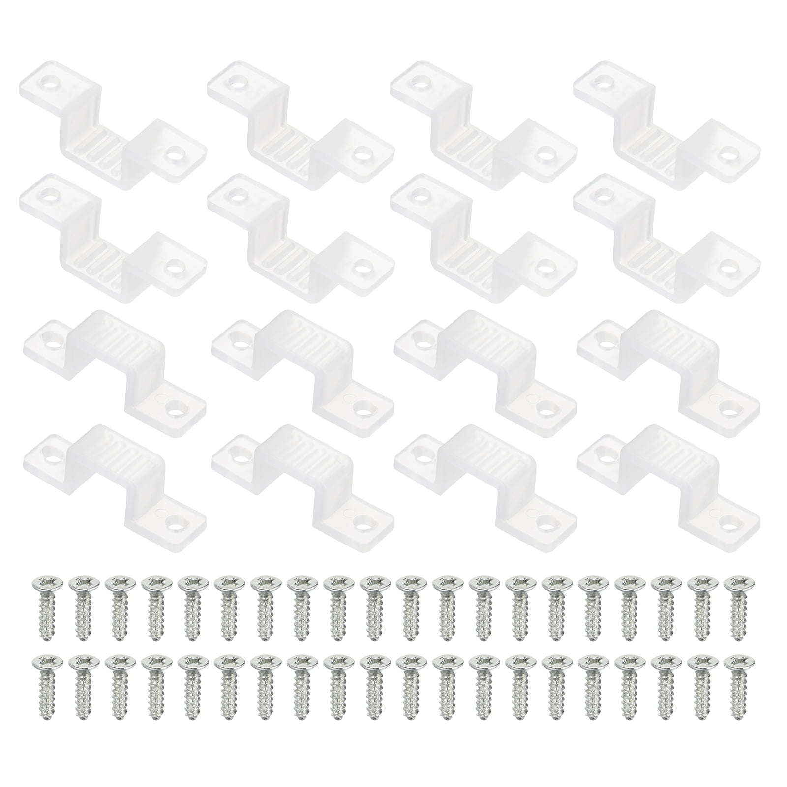 Uxcell LED Strip Light Clips, 50 Pack Mounting Bracket Hard Fixing ...