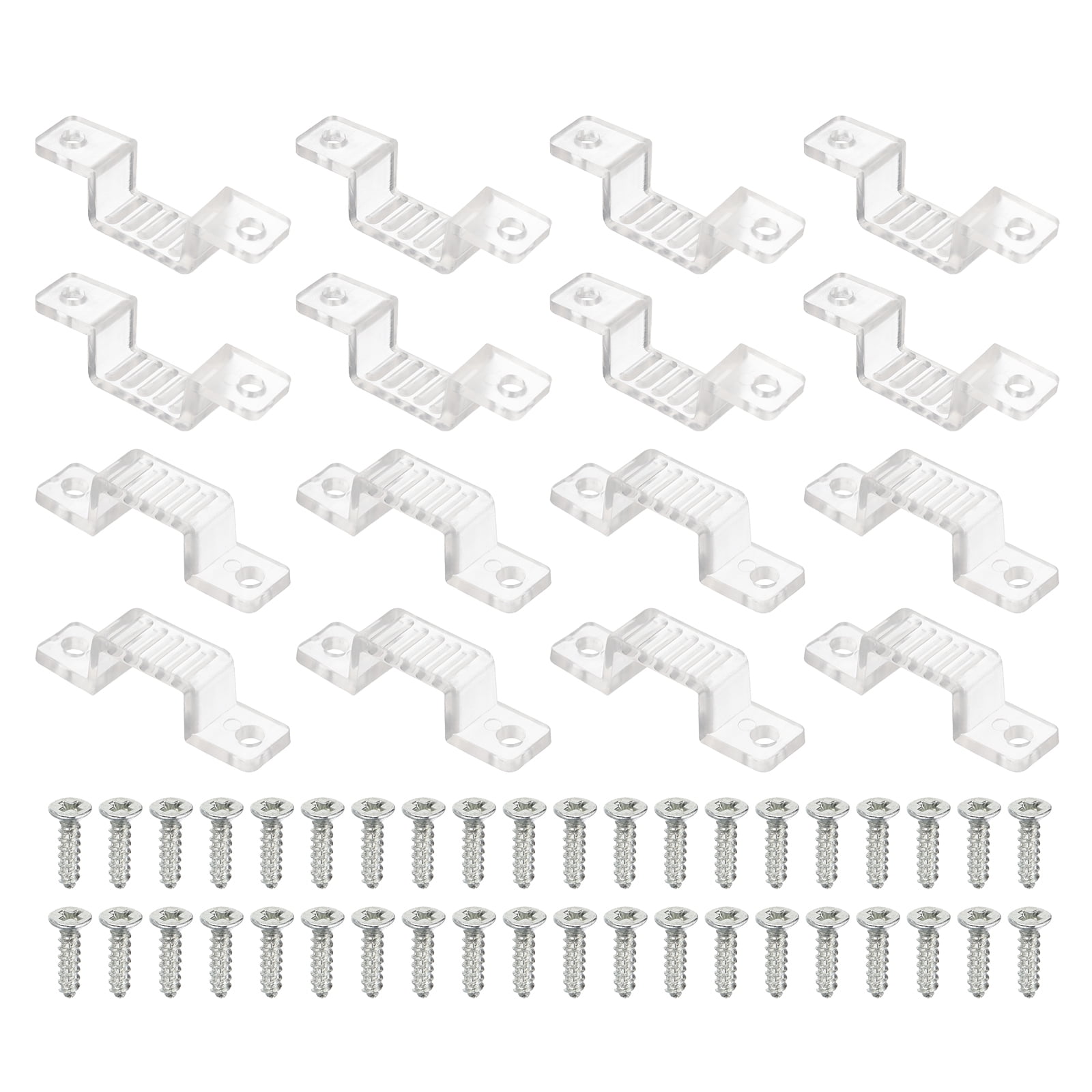 Uxcell LED Strip Light Clips, 50 Pack Mounting Bracket Soft Fixing ...