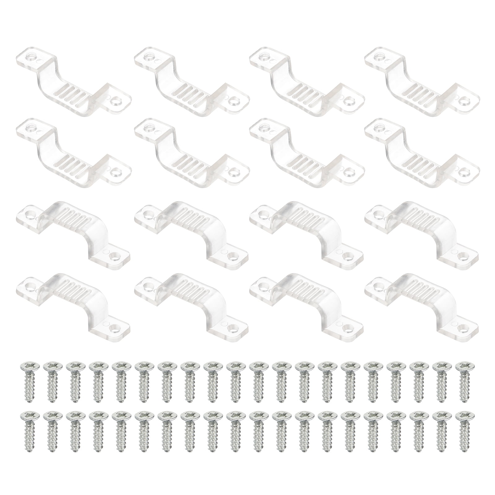 Uxcell LED Strip Light Clips, 50 Pack Mounting Bracket Soft Fixing ...