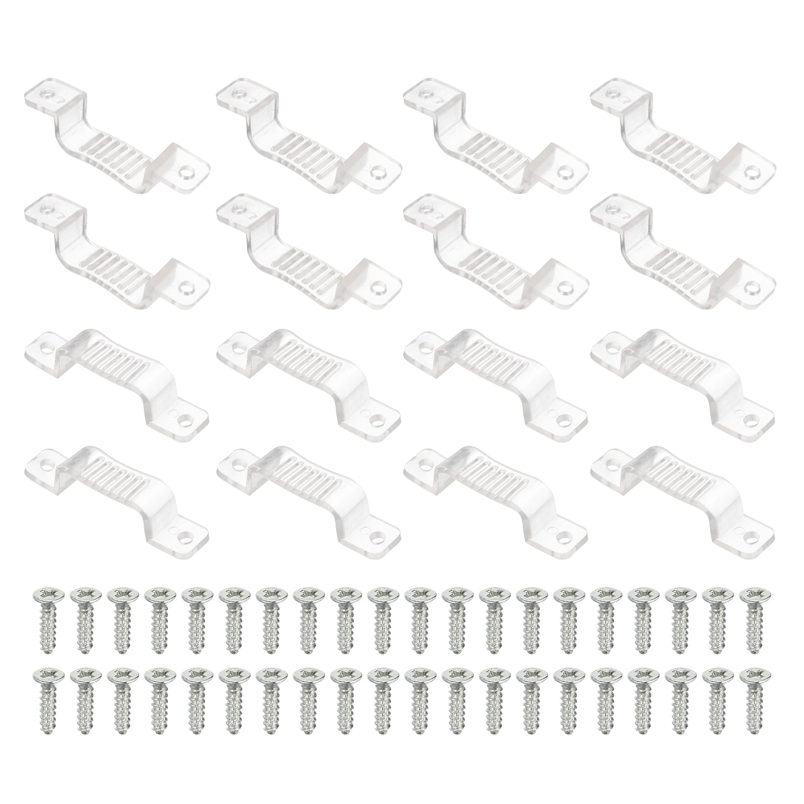 Uxcell LED Strip Light Clips, 50 Pack Mounting Bracket Soft Fixing ...