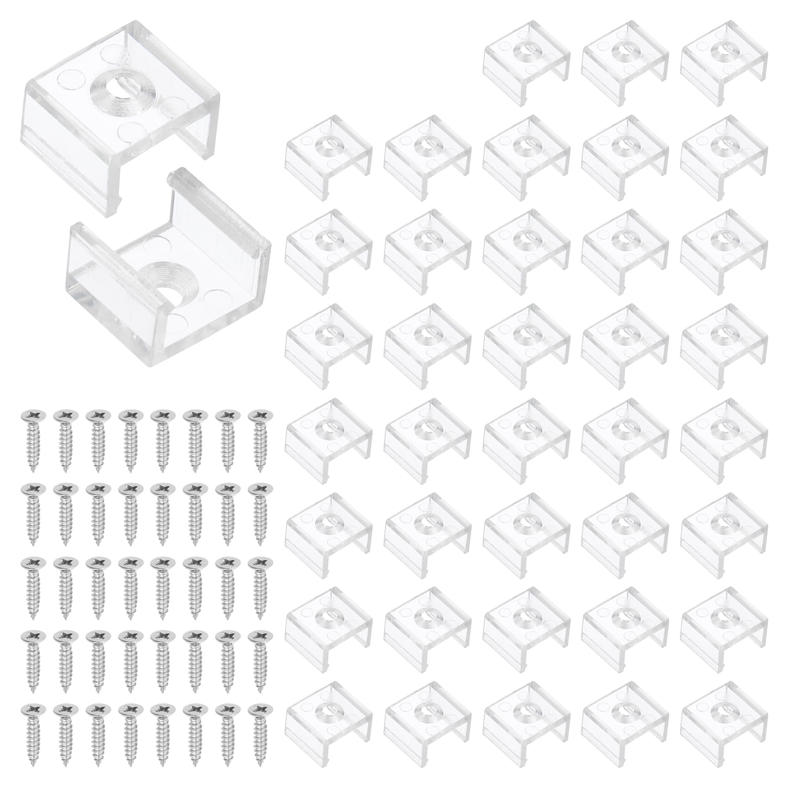 Uxcell LED Strip Light Clips, 60 Pack Mounting Bracket Fixing Clips ...