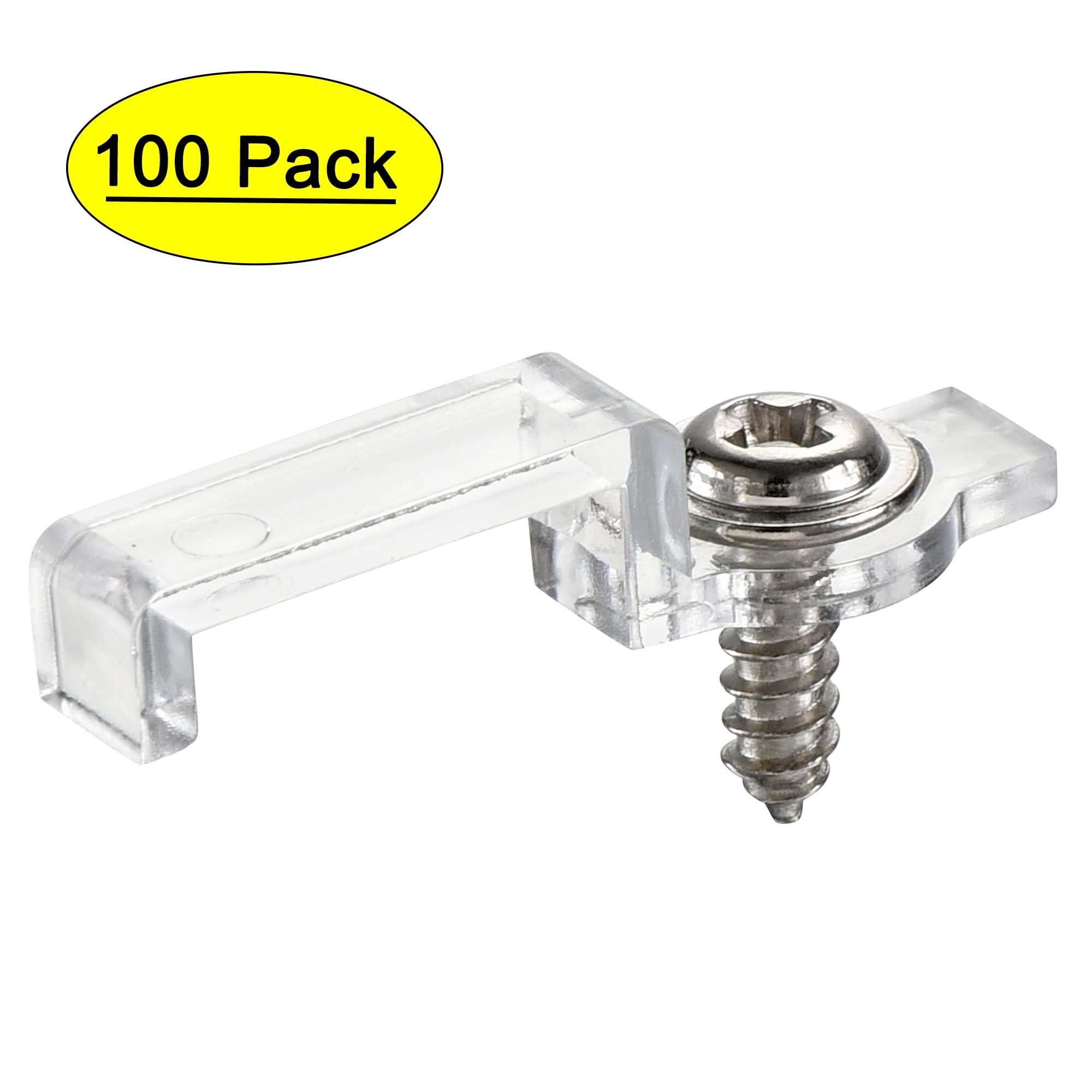 Uxcell LED Strip Mounting Brackets, Fixing Clips with Screws for 0.39 ...