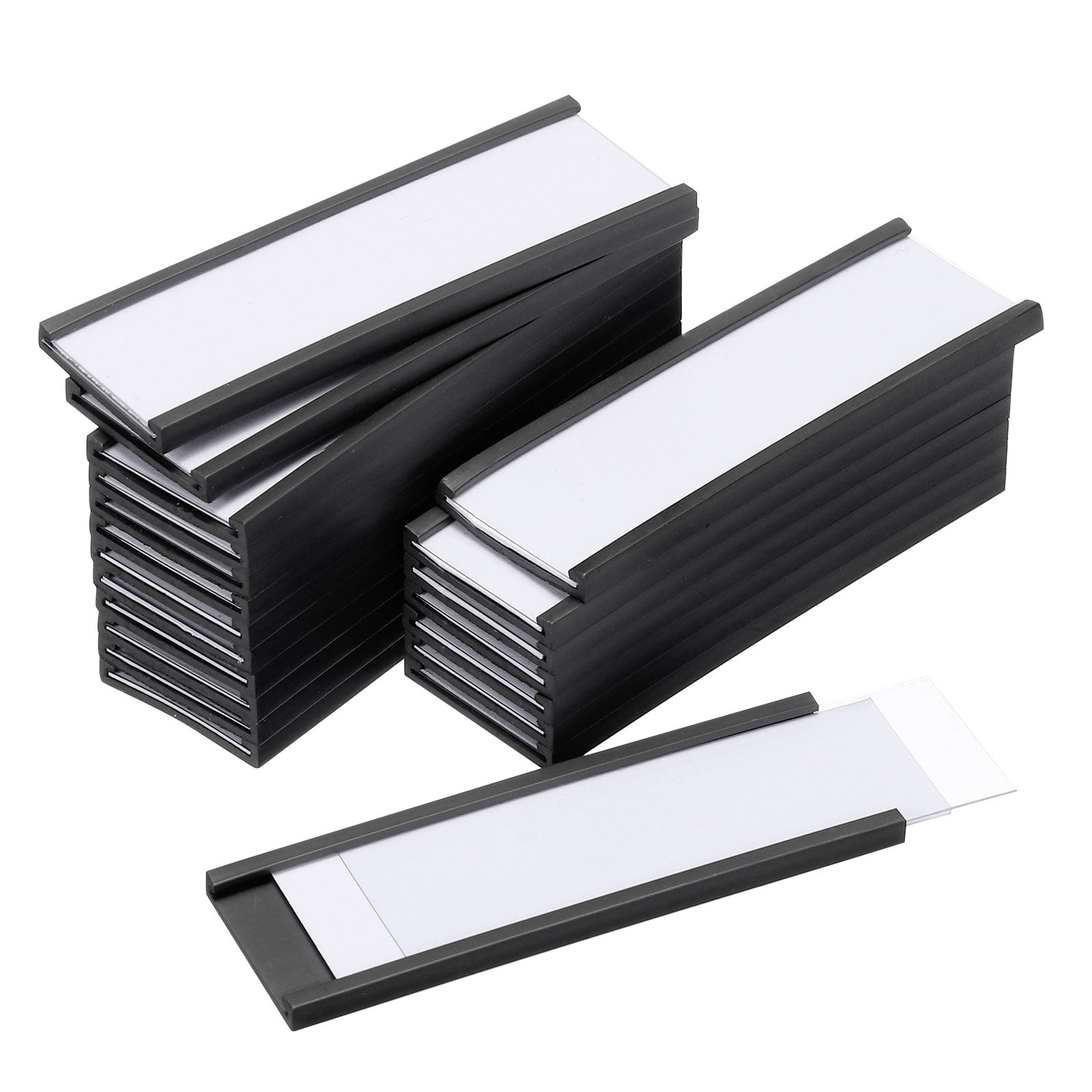 Uxcell Label Holders 2.4" x 0.8" C Channel Rubber Magnetic for Metal ...