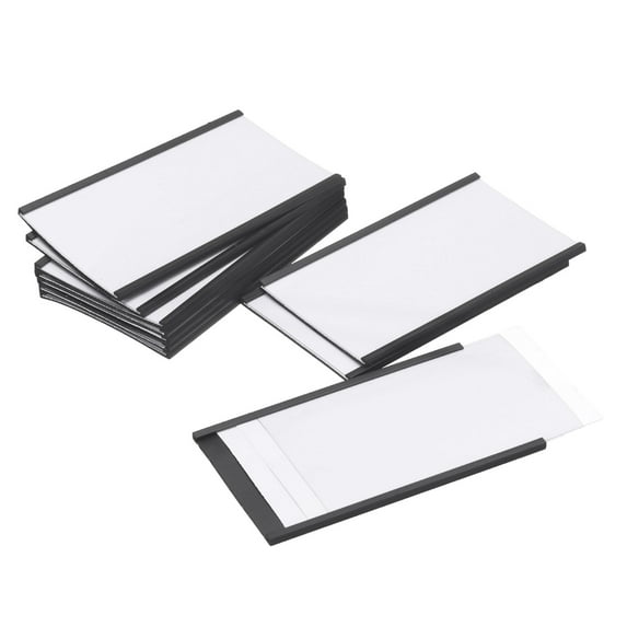 Uxcell Label Holders 4" x 2.4" C Channel Rubber Magnetic for Metal ...