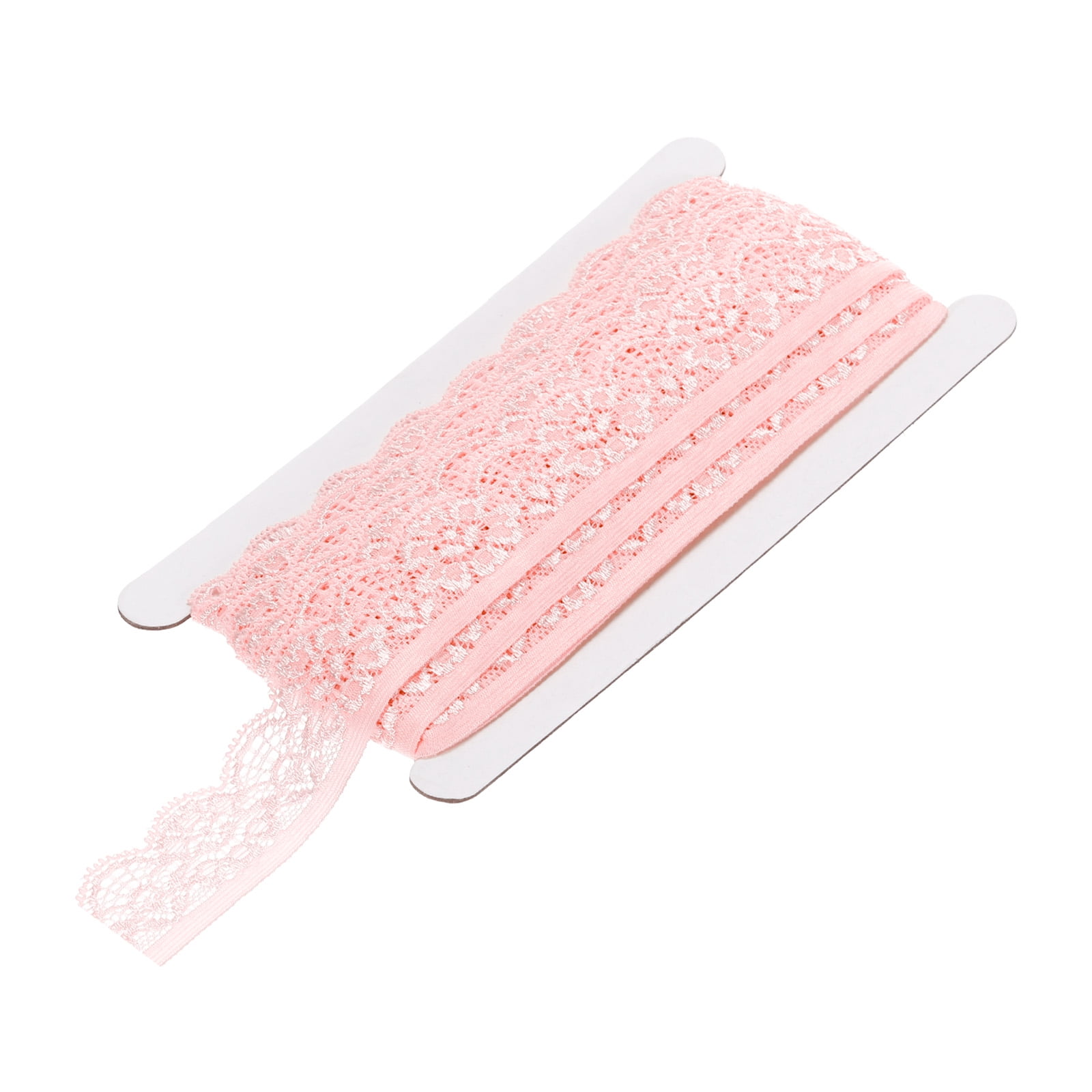 Uxcell Lace Trim Vintage 0.98" x 10yards Light Pink Lace Ribbon For ...