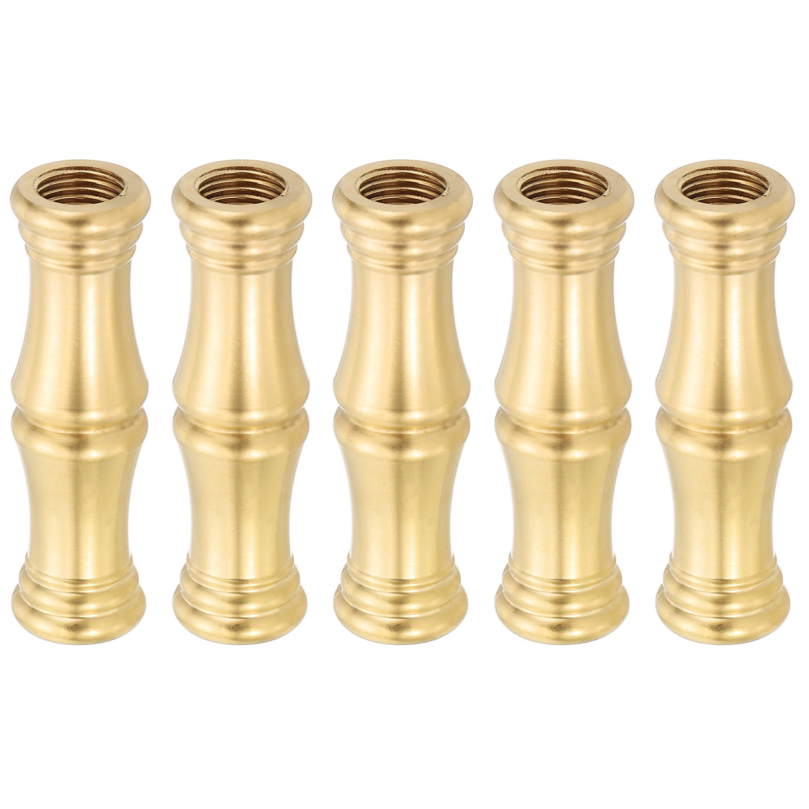 Uxcell Lamp Solid Brass Spindle, 5Pcs M10 Fine Threaded Turned Brass ...