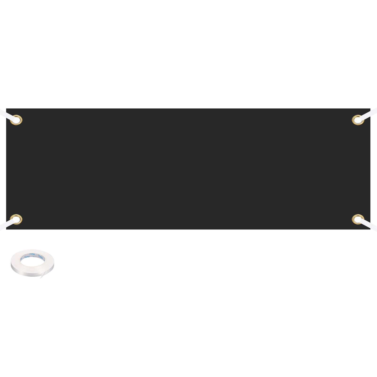 Uxcell Large Black Blank Banner and Signs 2 x 6 Feet, 1 Set Sublimation ...