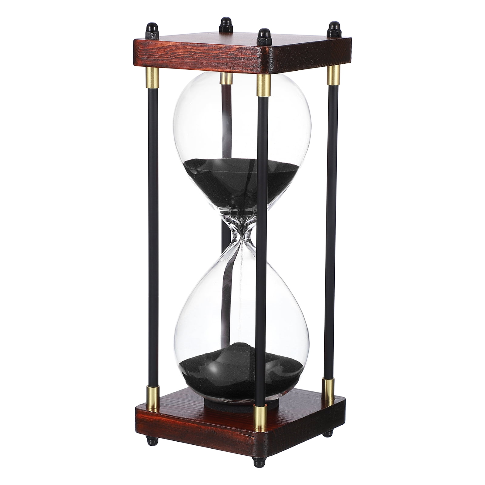 Uxcell Large Decorative Sand Timer, 30 Minutes Wood Hour Glass Timer ...