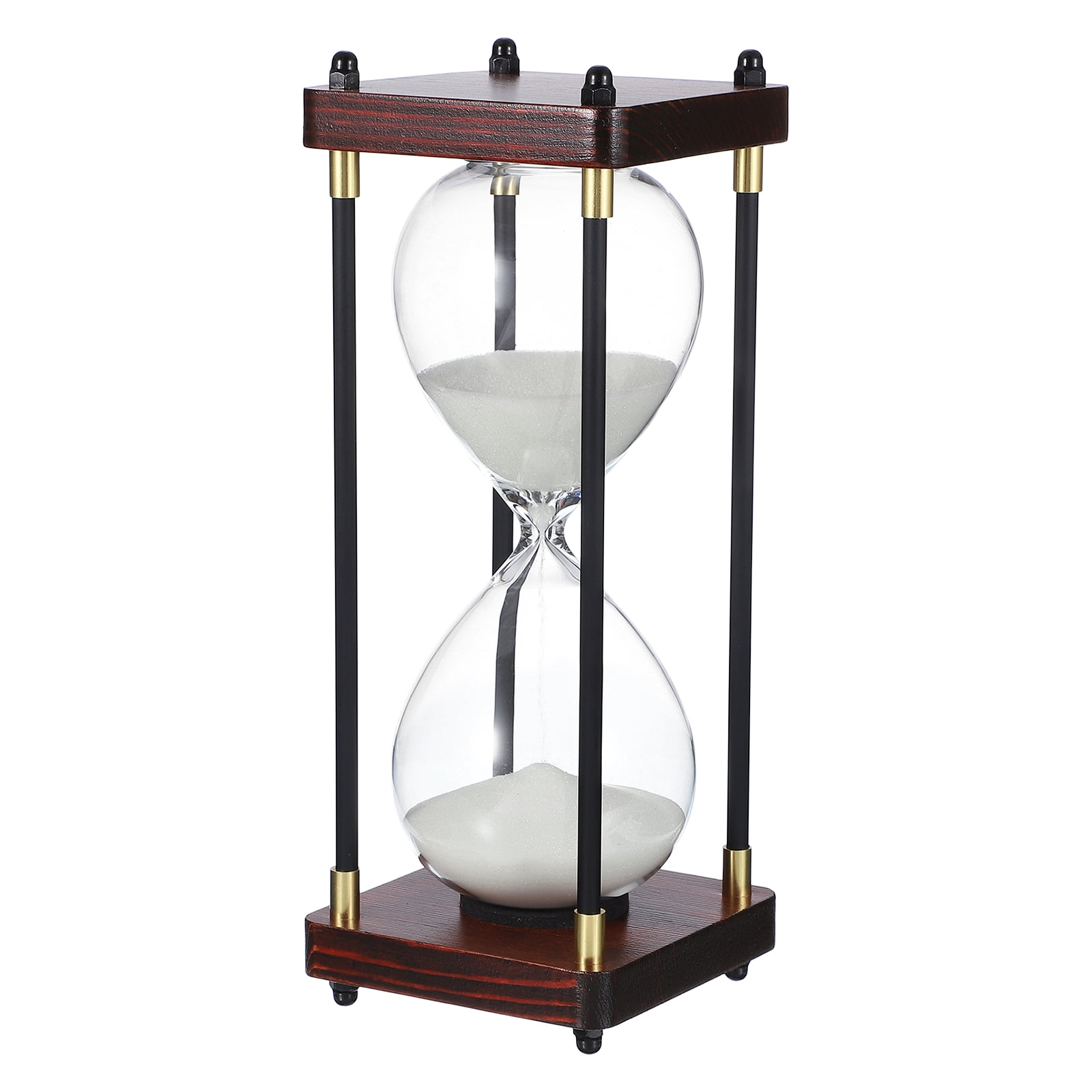 Uxcell Large Decorative Sand Timer, 30 Minutes Wood Hour Glass Timer ...