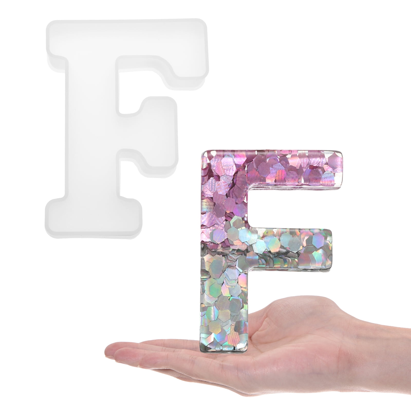 Uxcell Large Letter F Resin Molding, 6" 3D Capital English Alphabet ...