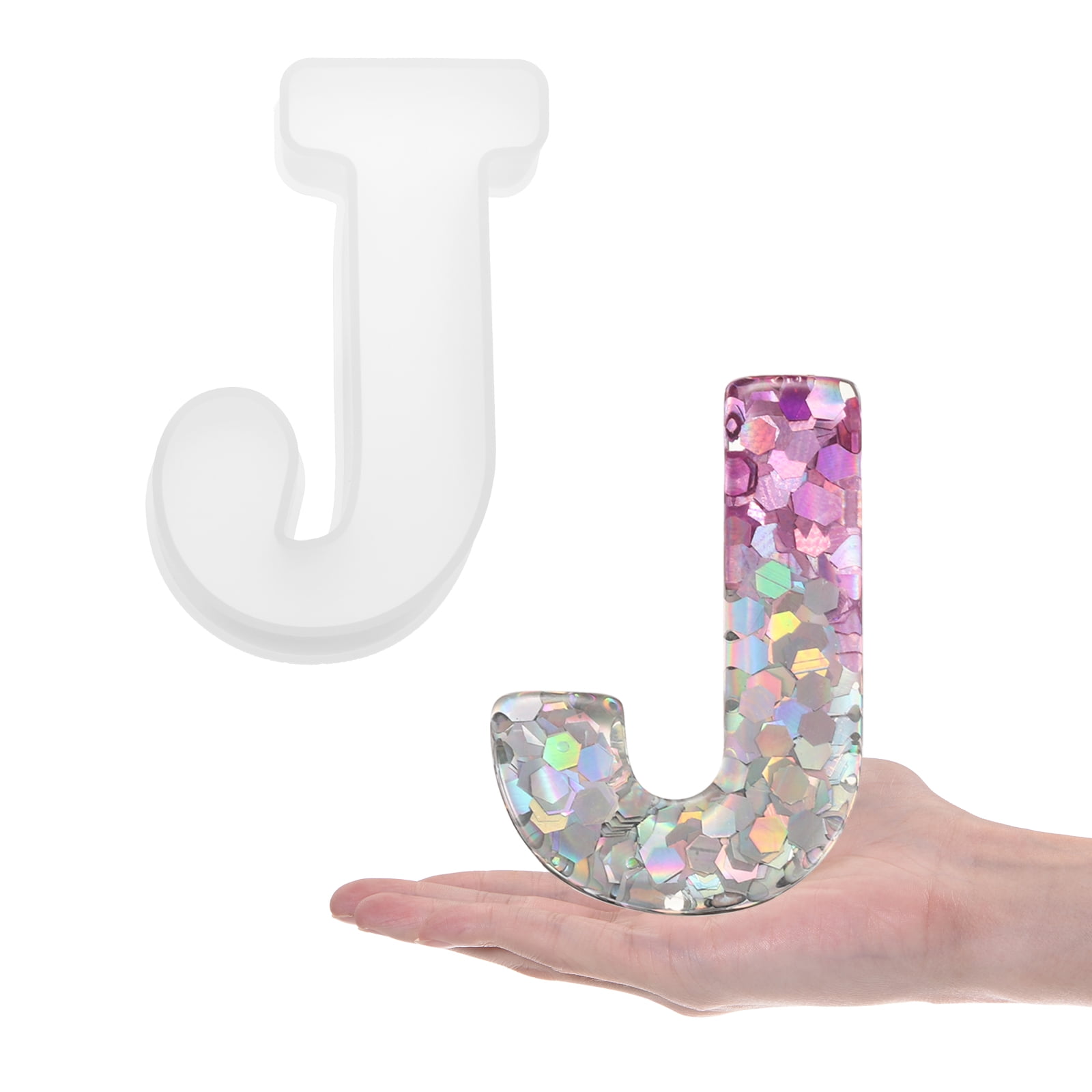 Uxcell Large Letter J Resin Molding, 6" 3D Capital English Alphabet ...