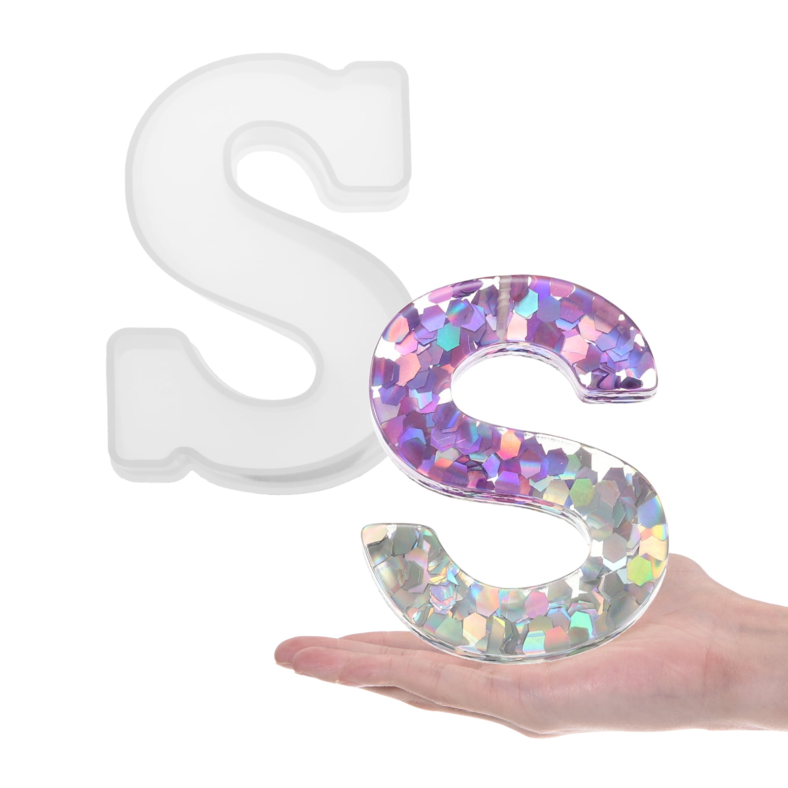 Uxcell Large Letter S Resin Molding, 6" 3D Capital English Alphabet ...
