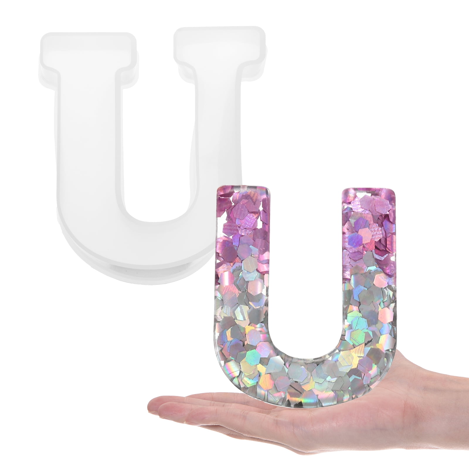 Uxcell Large Letter U Resin Molding, 6" 3D Capital English Alphabet ...