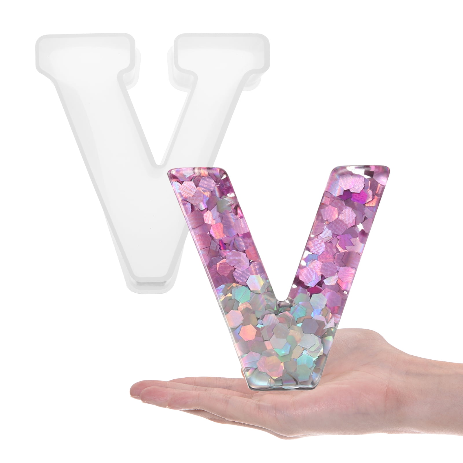 Uxcell Large Letter V Resin Molding, 6" 3D Capital English Alphabet ...