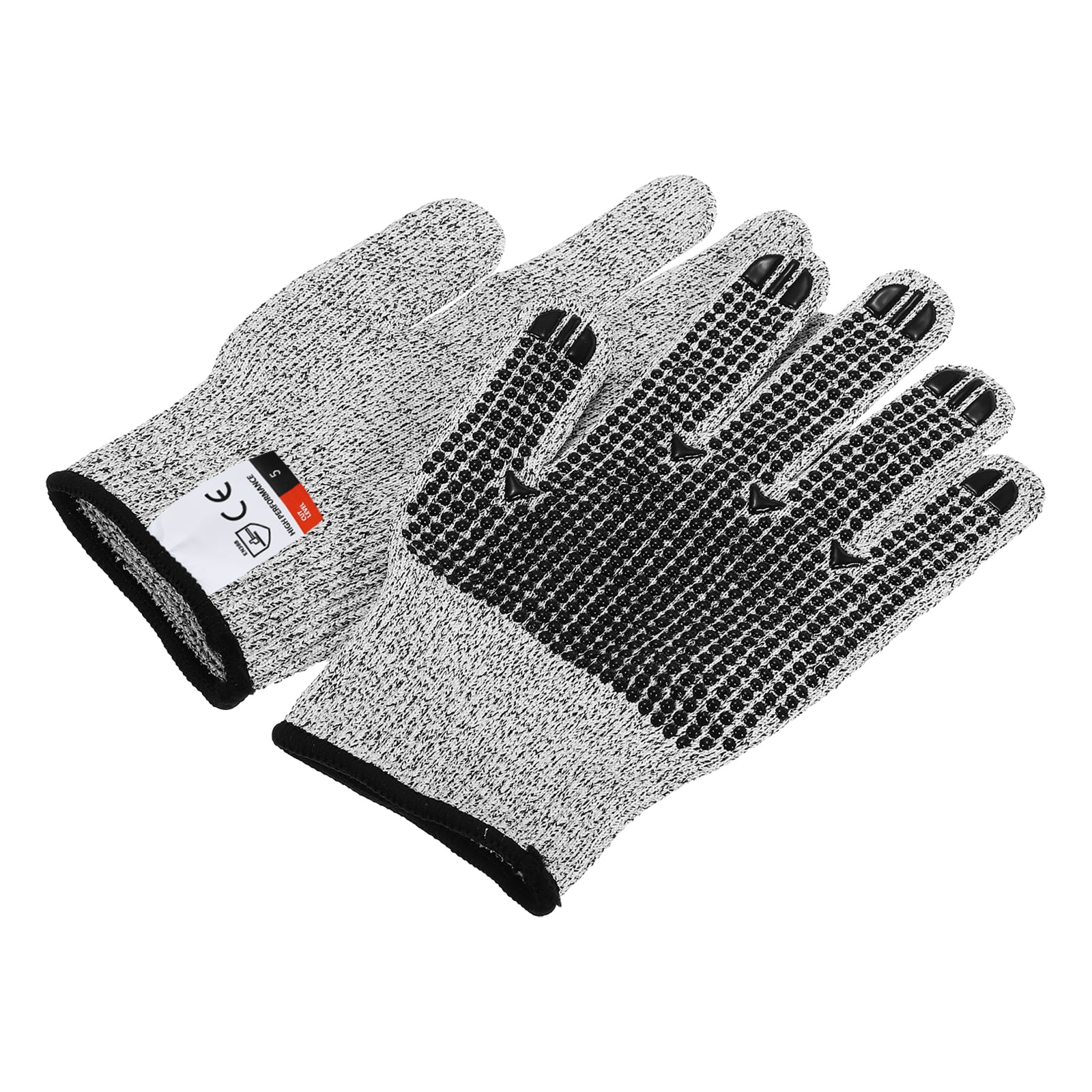 Uxcell Large Level 5 No-Slip Cut Resistant Gloves Anti Cutting Work ...