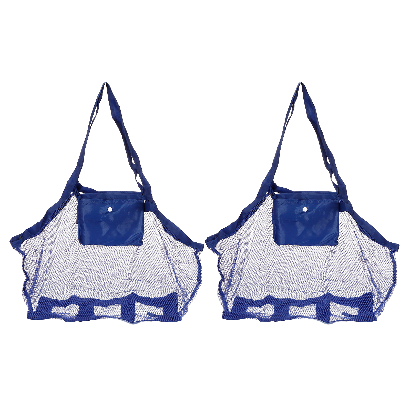 Uxcell Large Mesh Beach Bag Sand Backpack Sea Shell Tote Bags, Blue 2 ...